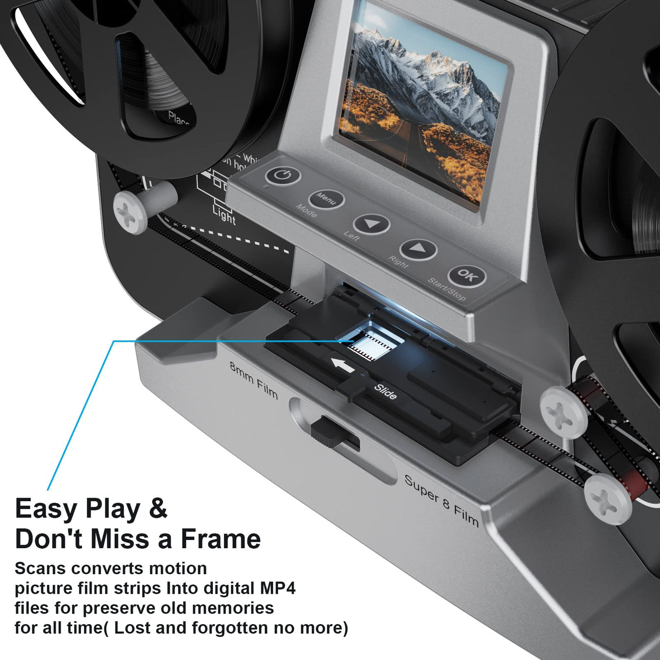 8mm and Super 8 Film Reel Converter Scanner Convert 3” 5” Film reels I ...